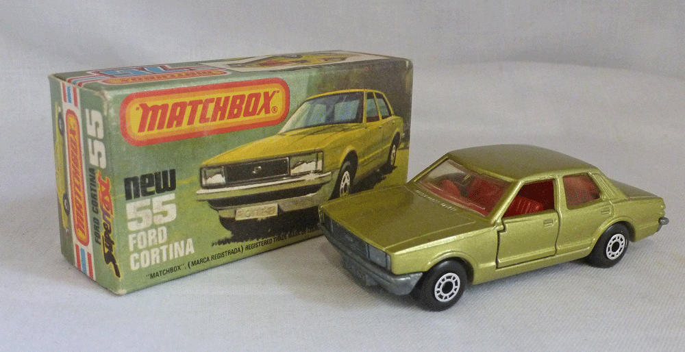 Rockertron Toys. Matchbox Superfast MB55g Ford Cortina Green